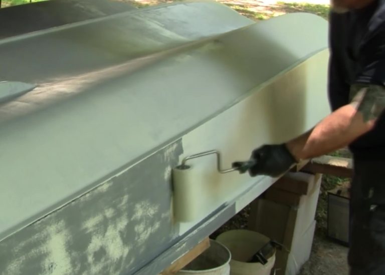 Roll, Don't Tip Two Part Polyurethane Boat Paint! Boston Whaler Restoration